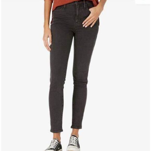 Madewell | Jeans | Madewell 9 Highrise Skinny Jeans Black Denim Cotton ...